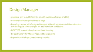 SharePoint 2013 Branding | PPTX | Web Design and HTML | Internet