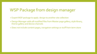 SharePoint 2013 Branding | PPTX | Web Design and HTML | Internet