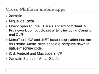Develop iOS and Android apps with SharePoint/Office 365 | PPT