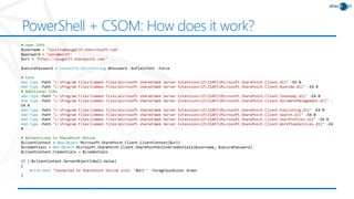 SPugPt Meeting 35: Manage govern and drive adoption of share point online with powershell and ...