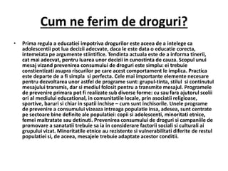 Spune nu droguri | PPTX