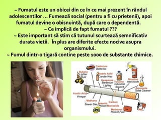Spune nu tutunului! | PPT