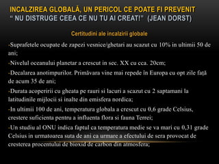 Spune stop schimbărilor climatice diana, oana | PPT