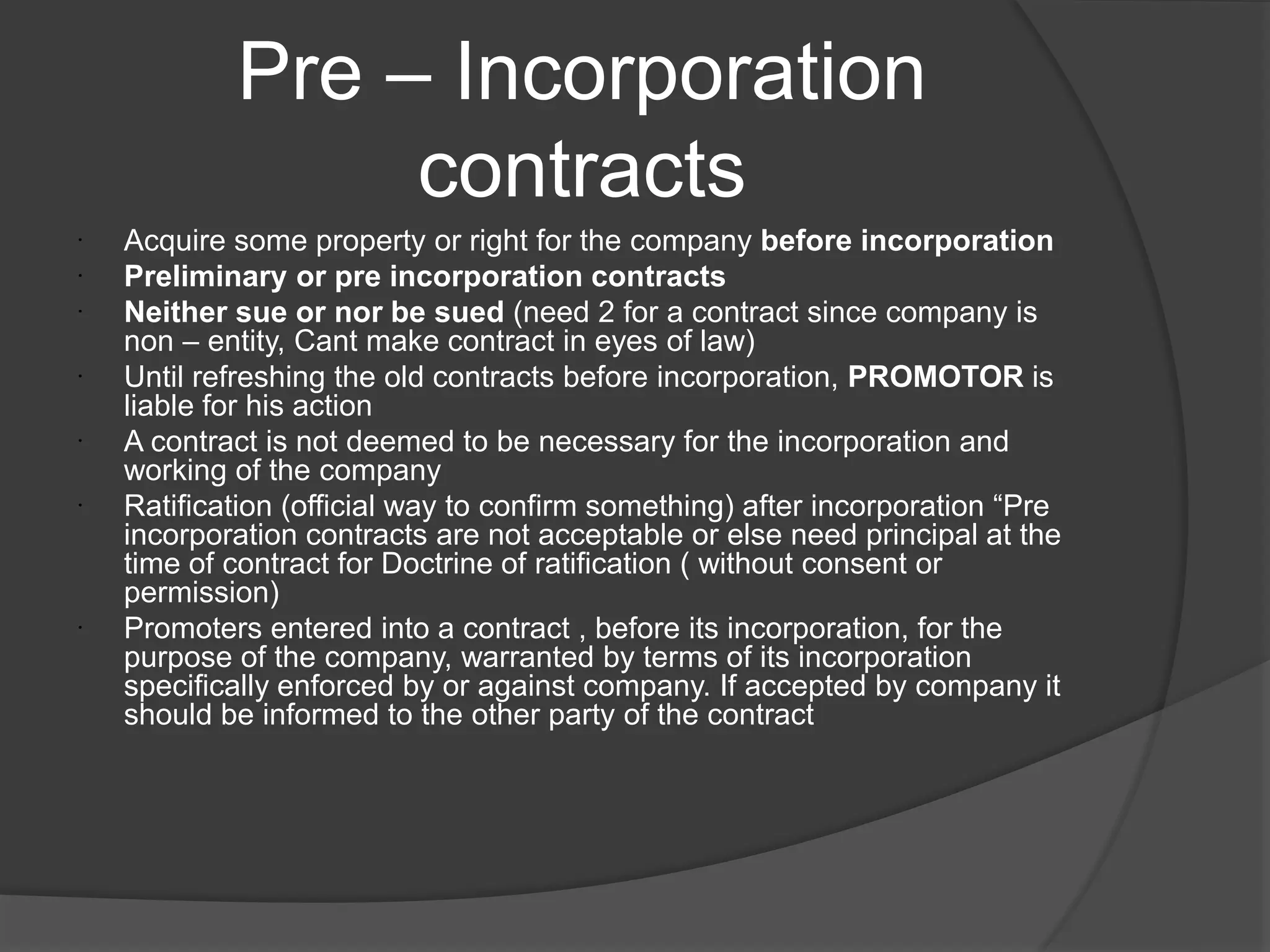Secretarial practice - Stages of incorporation | PPTX