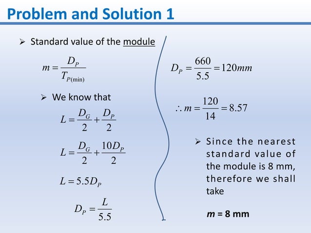 Spur gear problem and solution | PDF