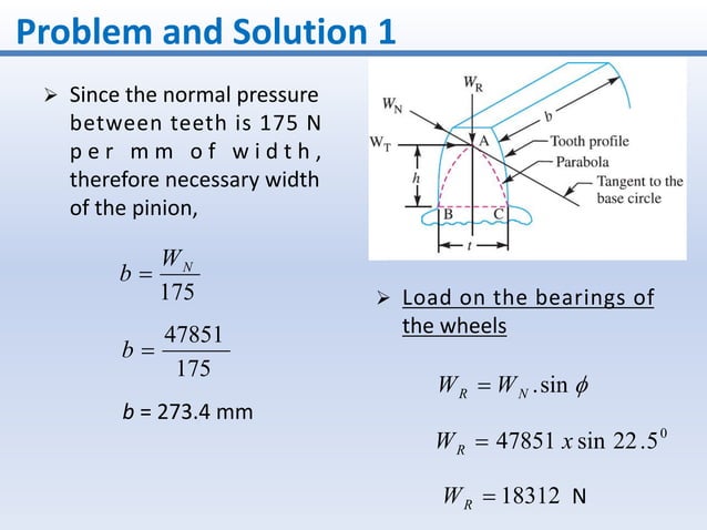 Spur gear problem and solution | PDF