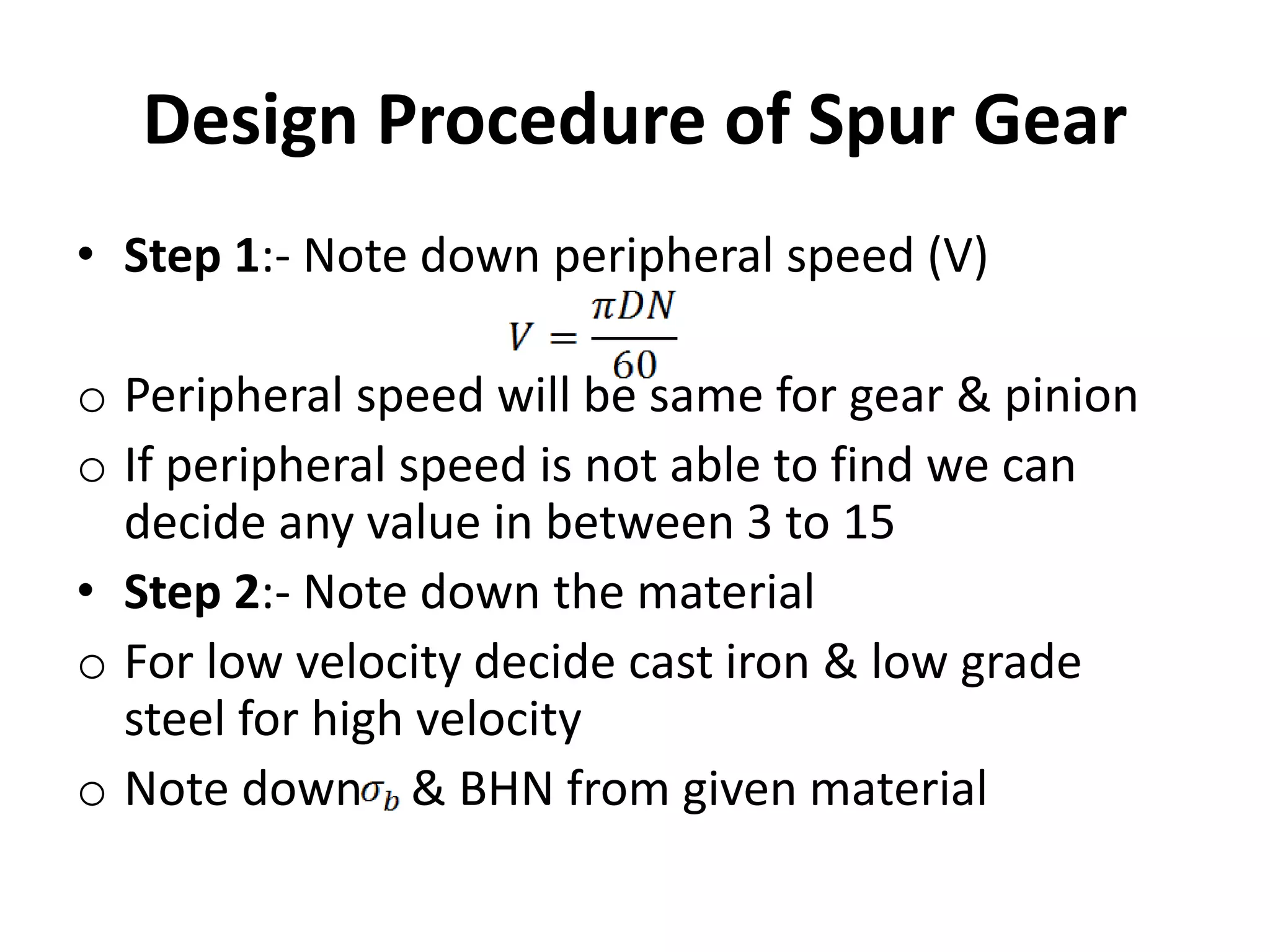 Spur gear and design of spur gear | PPTX