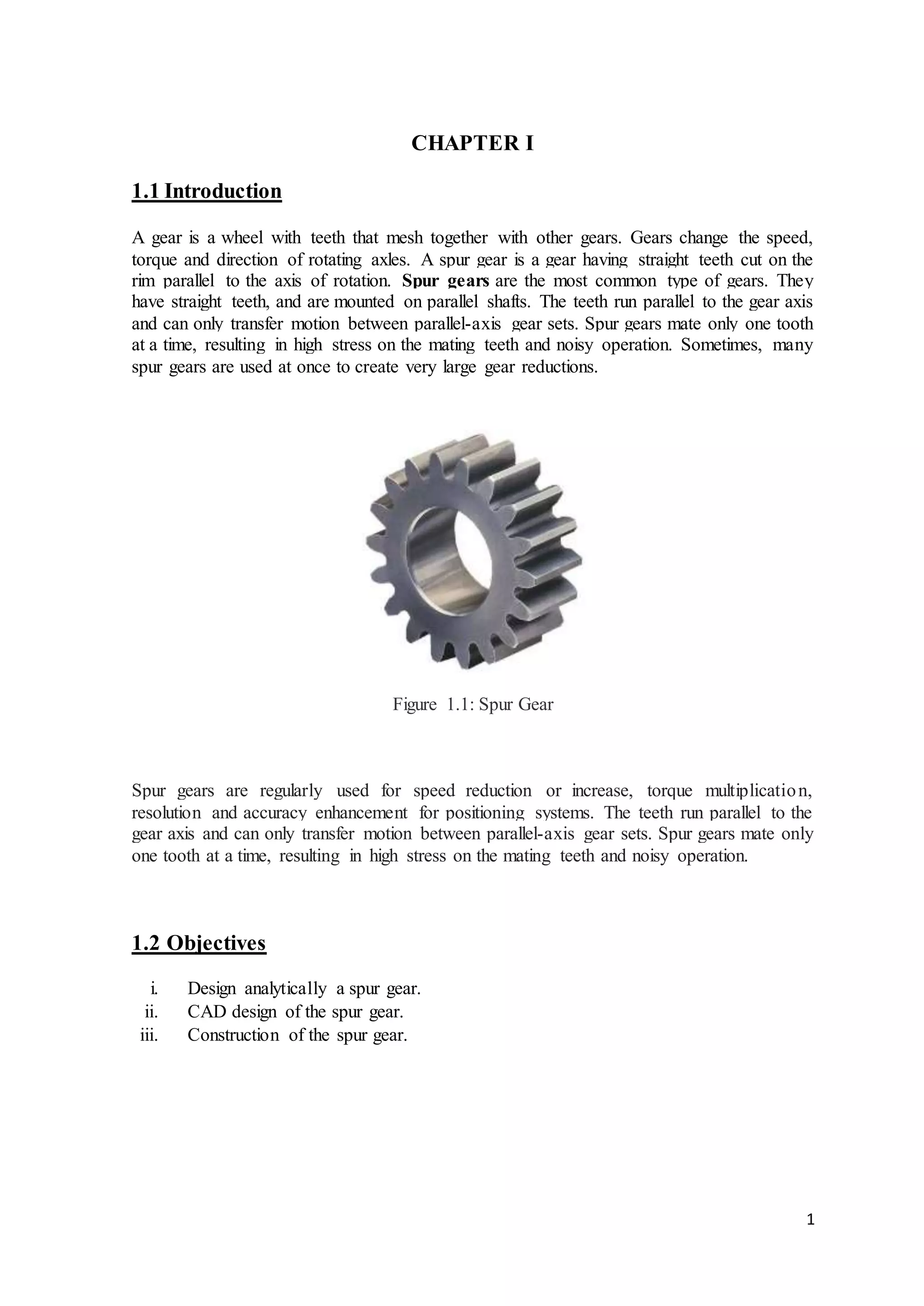 Spur Gear, machine design paper by Amitav Roy | DOCX