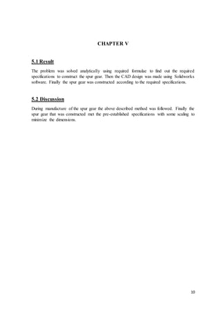 Spur Gear, machine design paper by Amitav Roy | DOCX