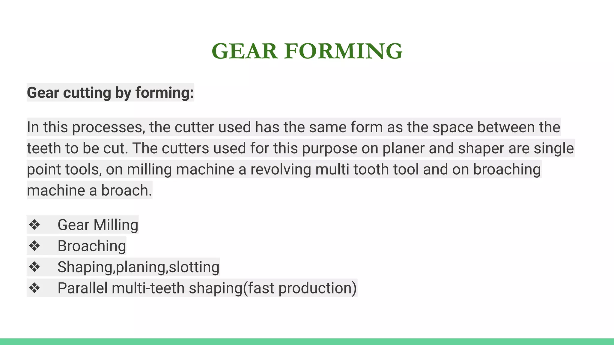 Spur gears and its manufacturing processes | PDF