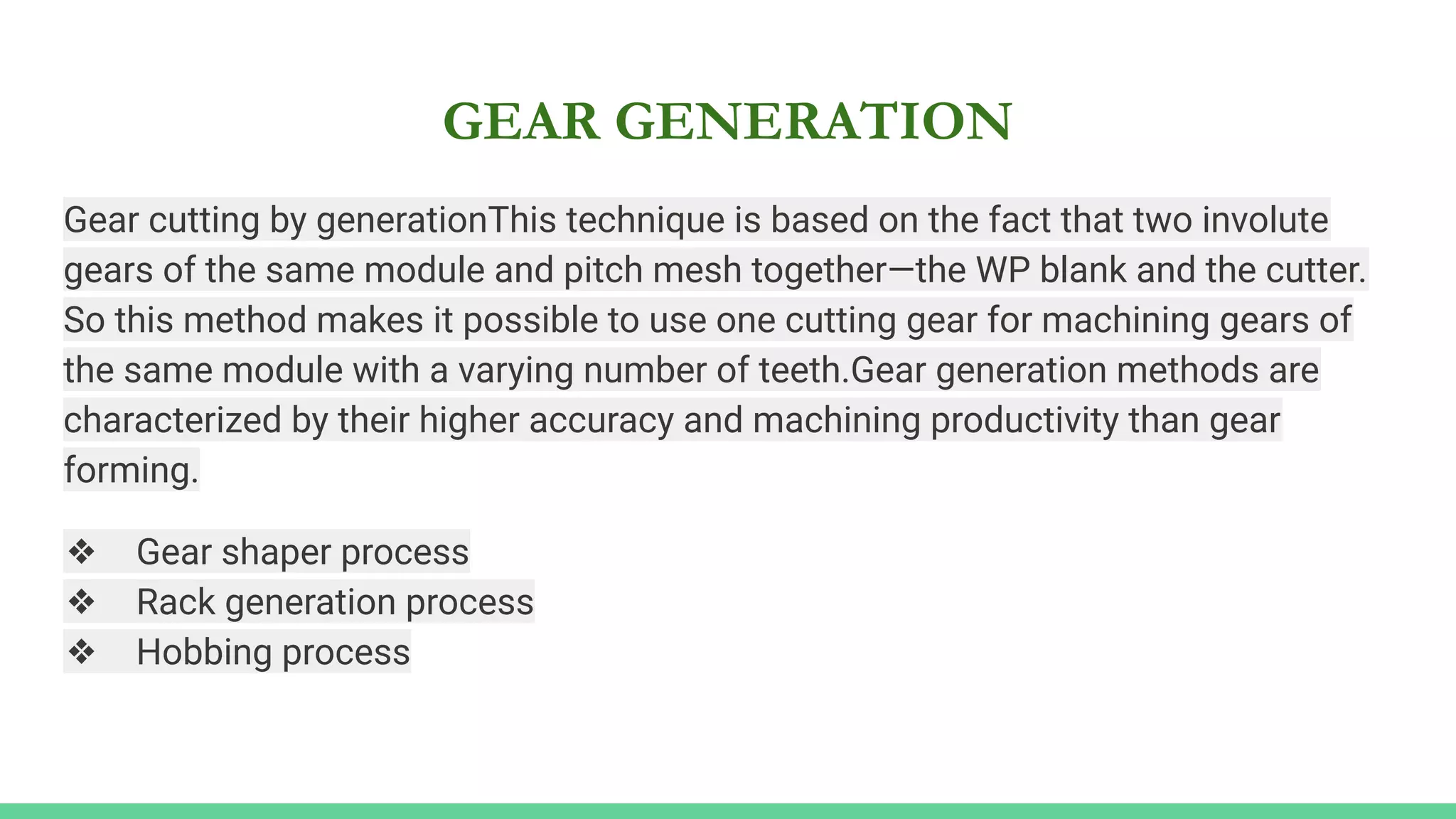 Spur gears and its manufacturing processes | PDF