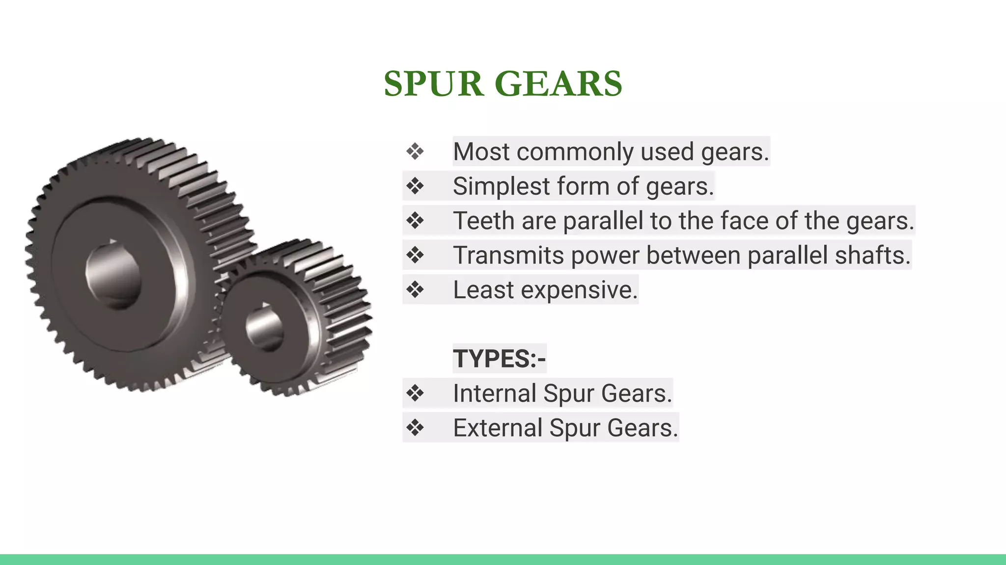 Spur gears and its manufacturing processes | PDF