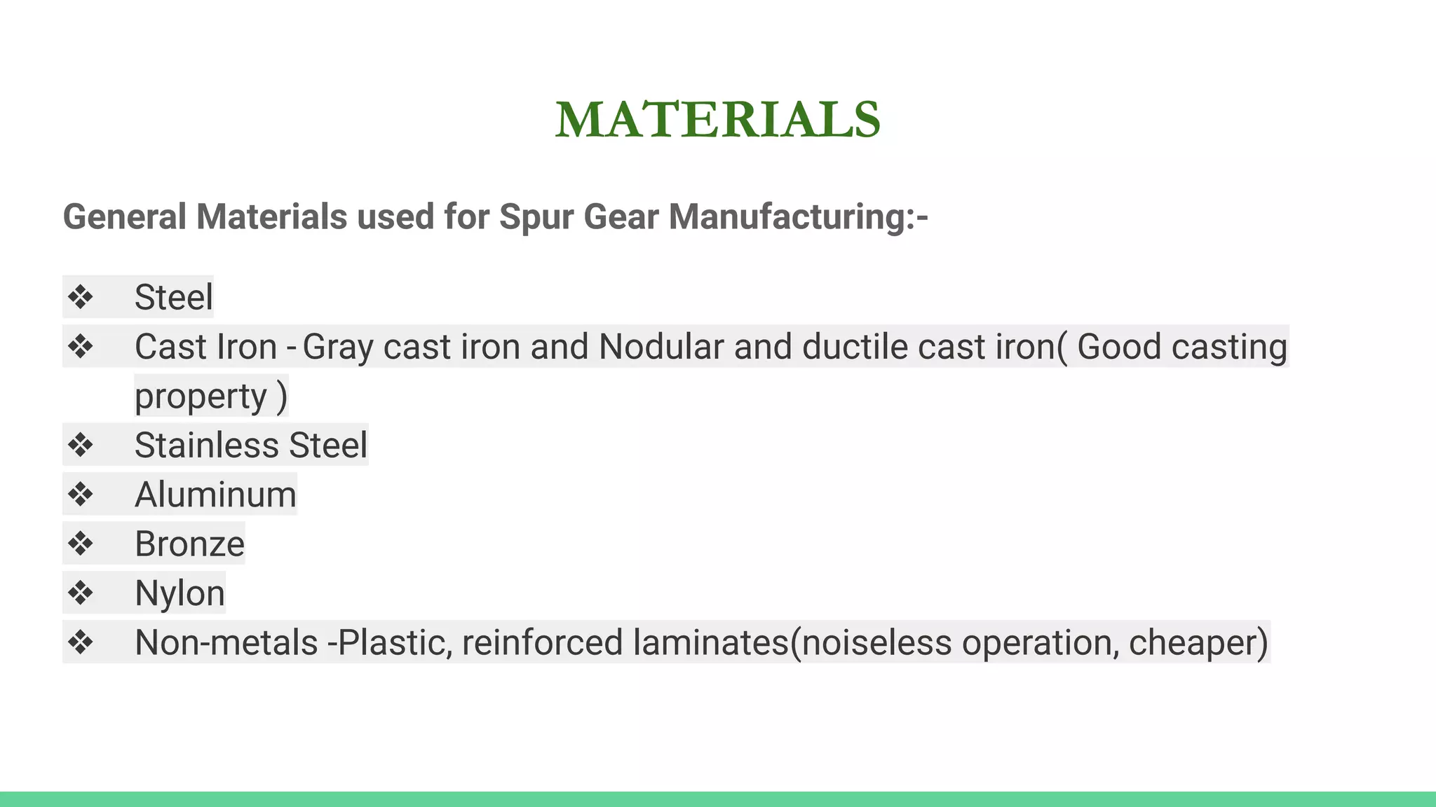 Spur gears and its manufacturing processes | PDF