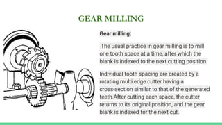 Spur gears and its manufacturing processes | PDF