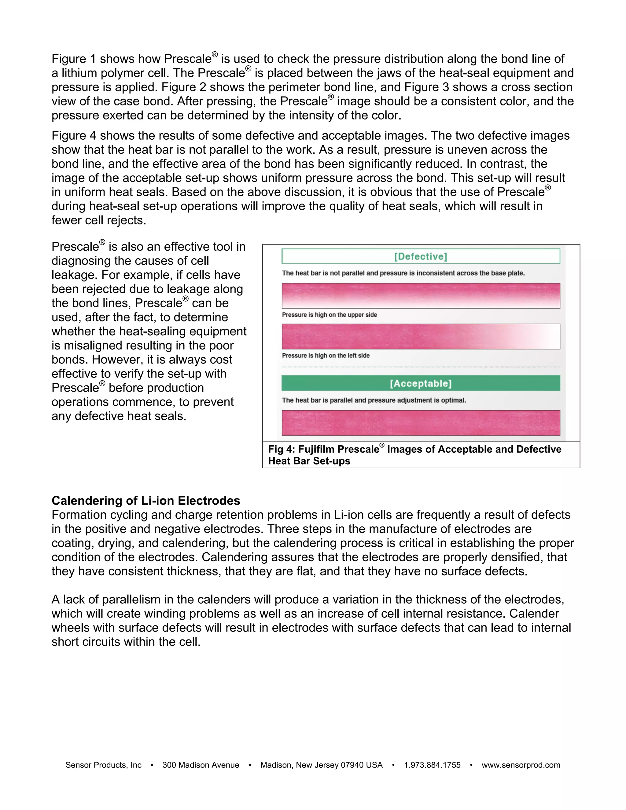 Using Fujifilm Prescale During The Manufacture and Test of Li-ion Cells ...