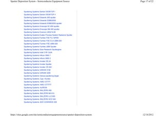 Sputtering deposition semiconductor equipment | PDF