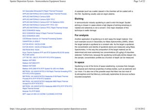 Sputtering deposition semiconductor equipment | PDF