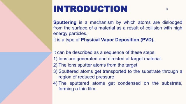 Sputtering ( Microelectronics & IC Technology ) | PPTX | Chemistry ...