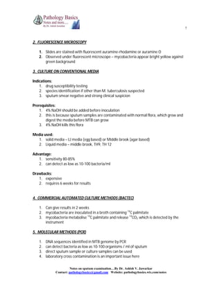 Sputum 131228082739-phpapp01 | PDF