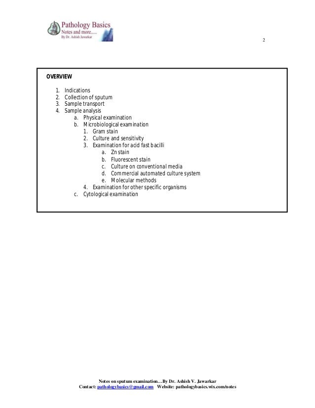 Sputum Examination