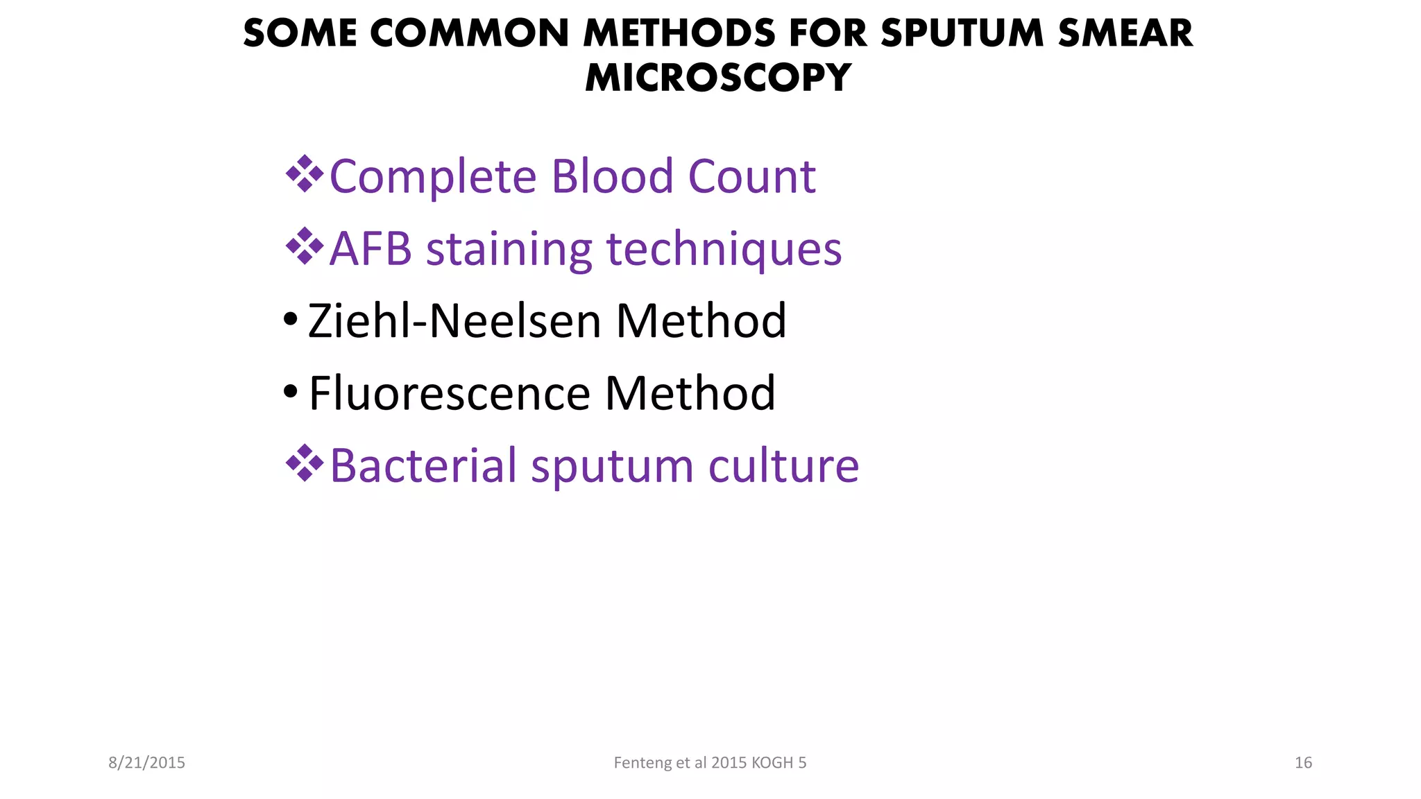 Sputum Examination and Analysis | PPTX
