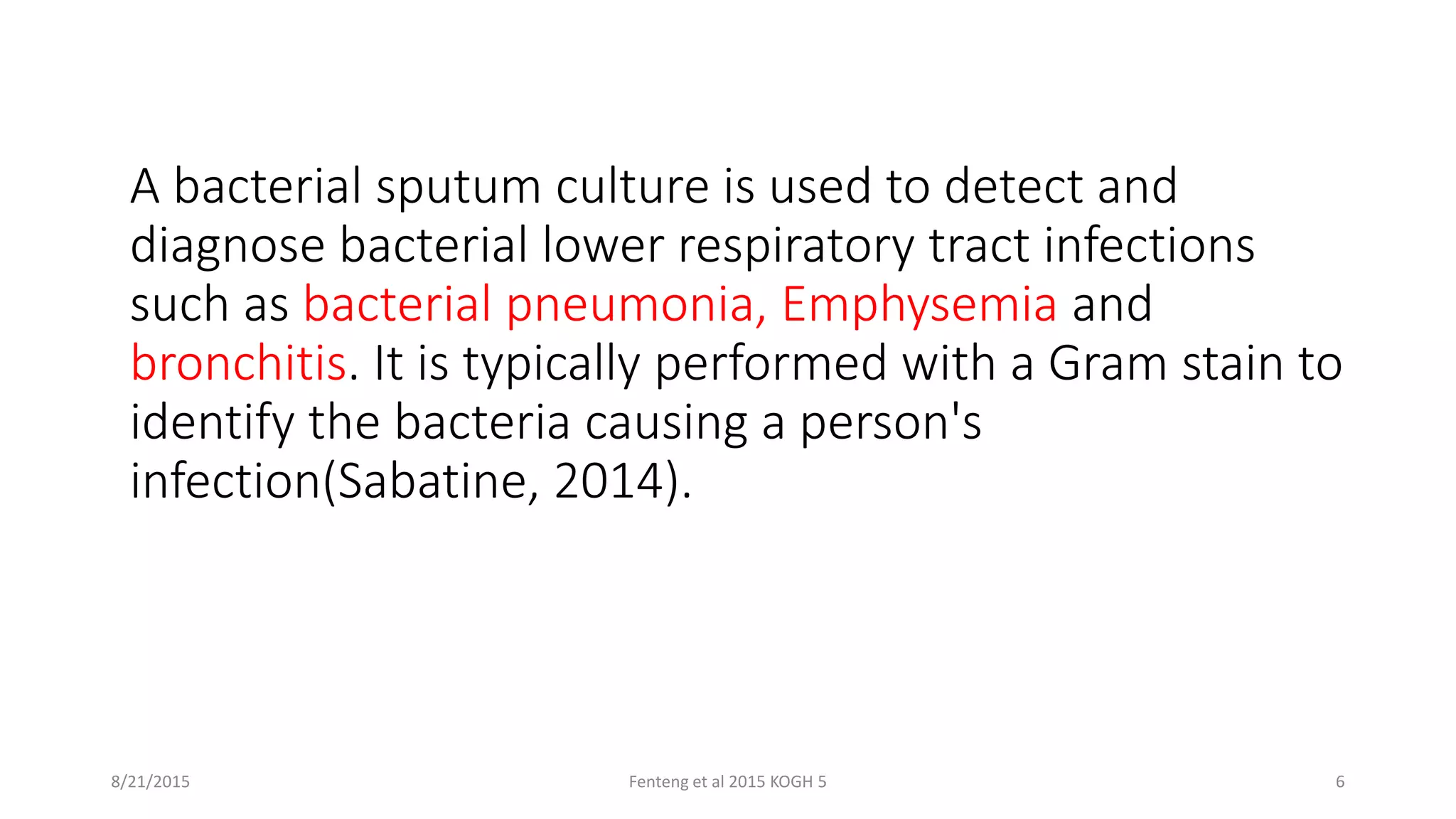 Sputum Examination and Analysis | PPTX