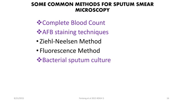 Sputum Examination and Analysis | PPTX | Lung and Respiratory Health ...