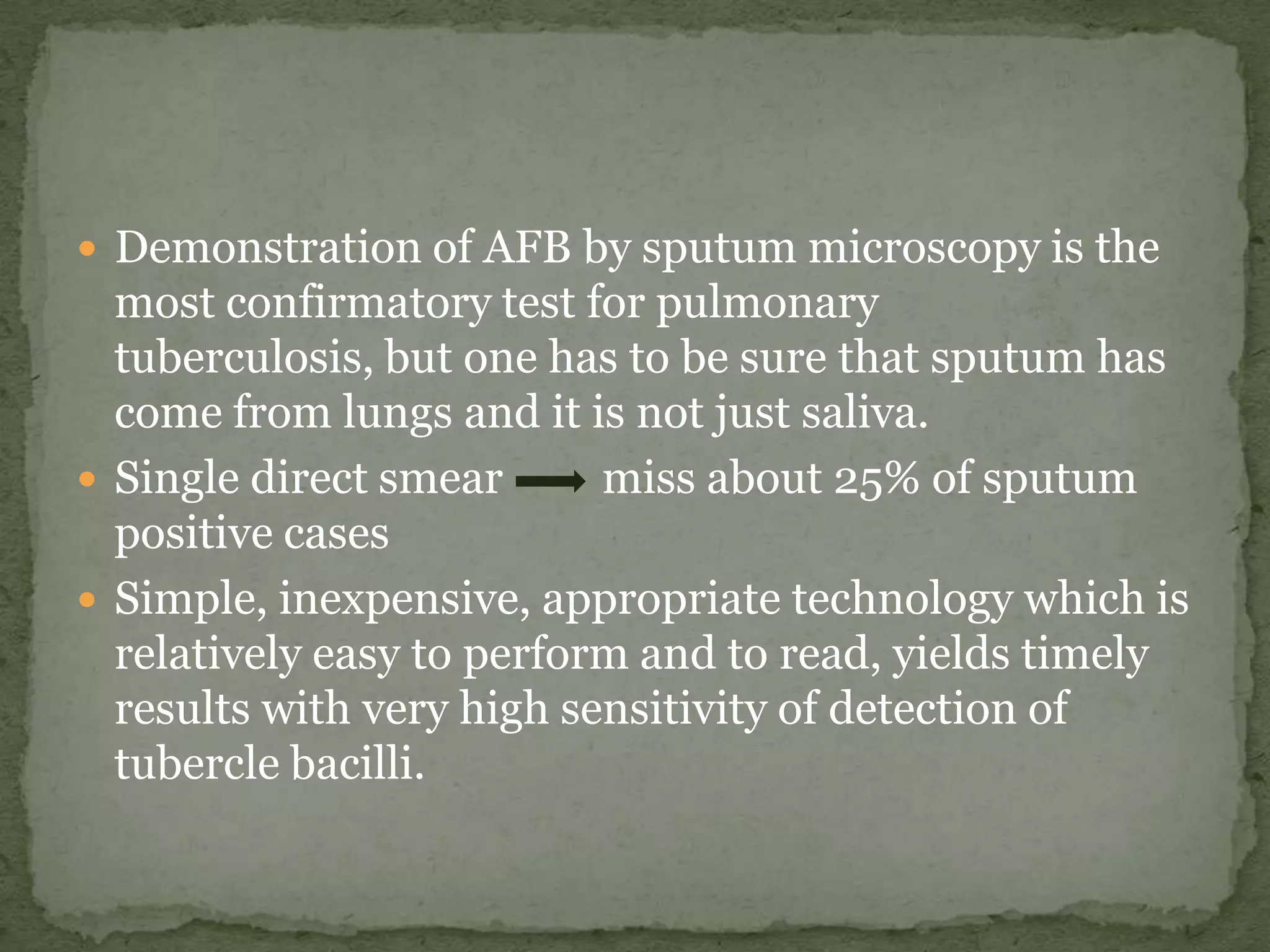 TB-Sputum AFB Test | PPTX