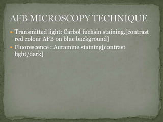 TB-Sputum AFB Test | PPTX