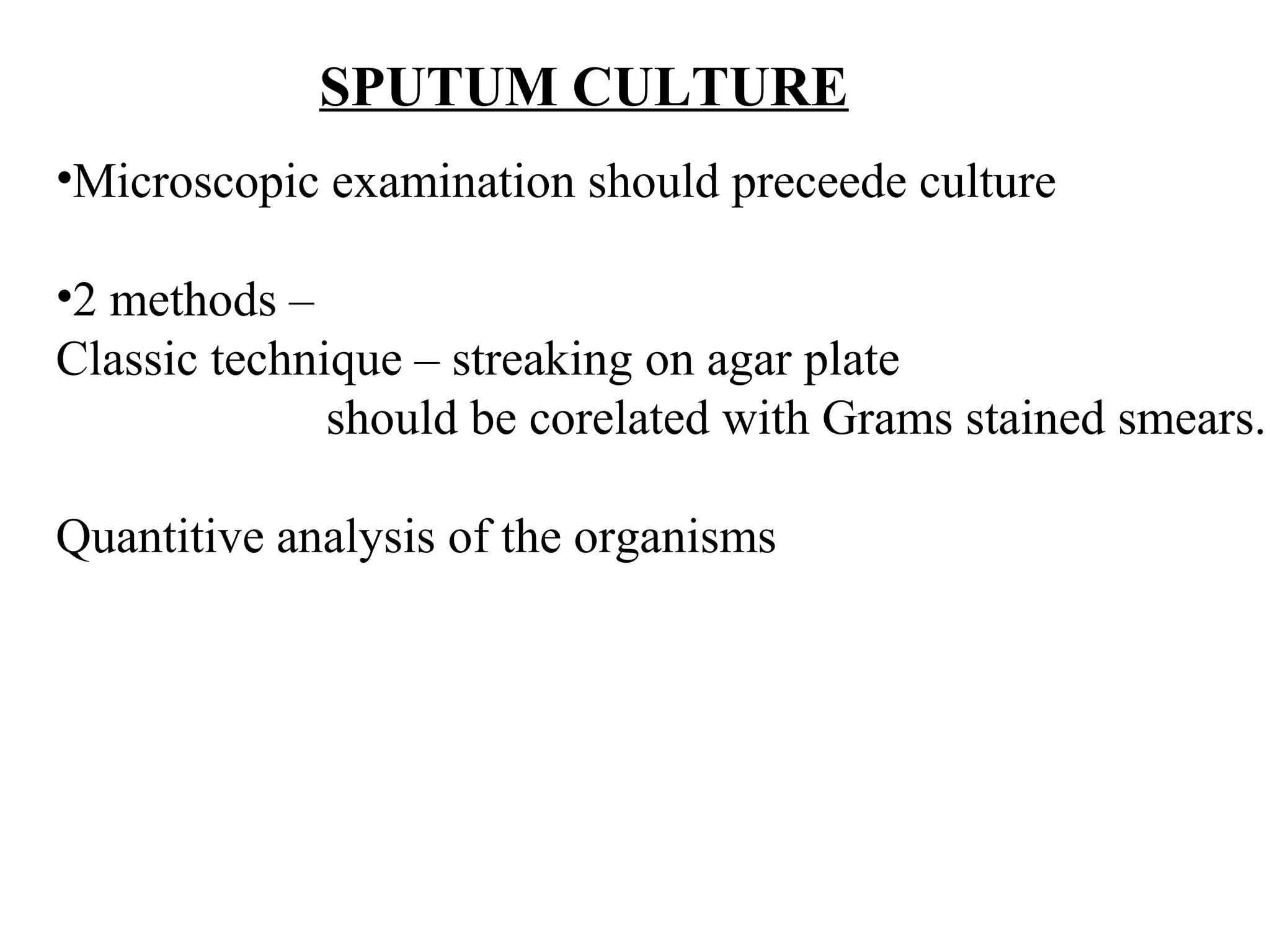 Sputum and body fluids, csf for bpmt | PPT