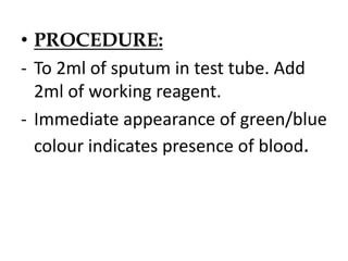 sputum examination pathology 1st year Allied health Sciences RGUHS.pptx