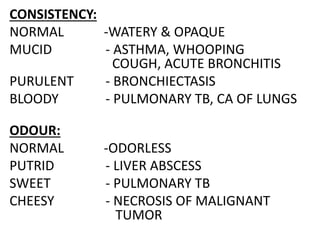 sputum examination pathology 1st year Allied health Sciences RGUHS.pptx