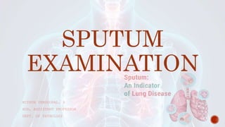 SPHYSICAL, AND MICROSCOPIC EXAMINATION OF SPUTUM | PPTX