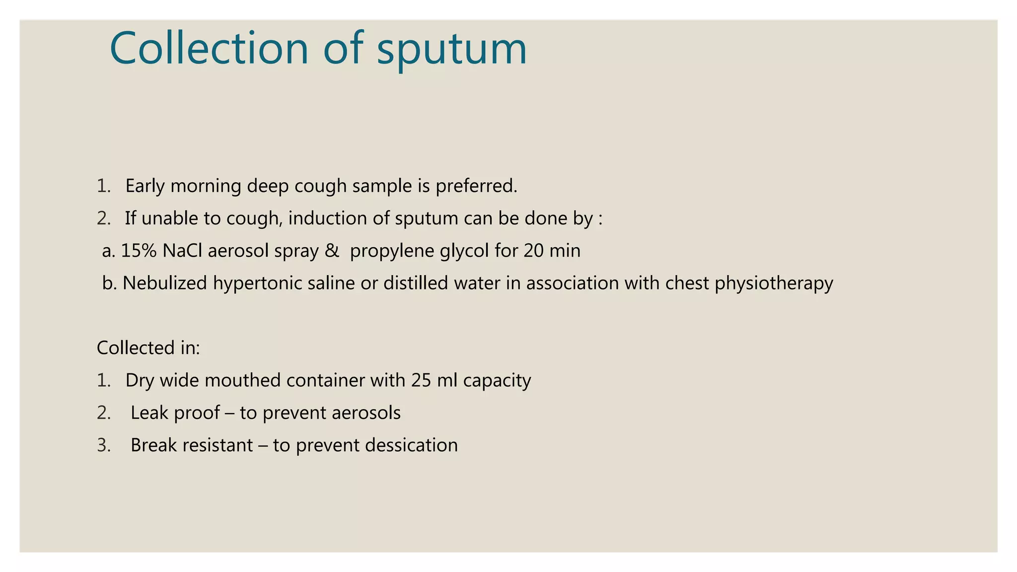 Sputum examination cytology and microscopy | PPTX