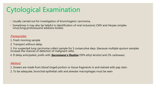 Sputum examination cytology and microscopy | PPTX