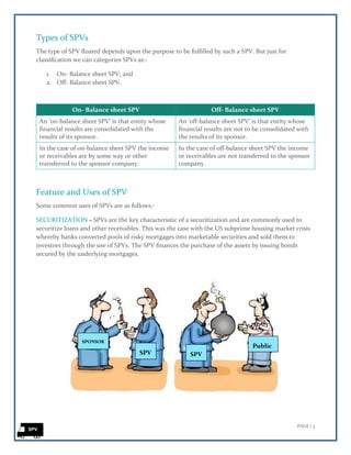 Concept of Special Purpose Vehicles and Related Case Studies | PDF