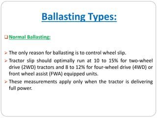 Ballasting Of Tractors & Power Tillers | PPTX