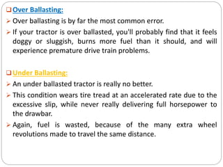Ballasting Of Tractors & Power Tillers | PPTX
