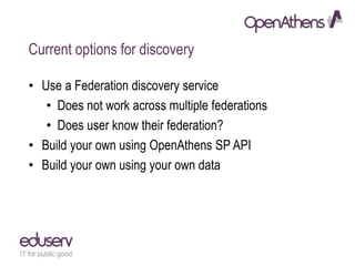 OpenAthens Service Provider in the cloud: development update | PPTX