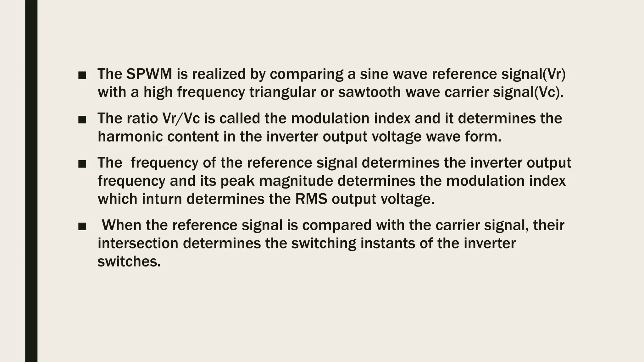 Sine Pulse Width Modulation Inverter | PPTX