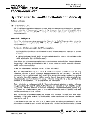 About SPWM | PDF