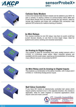 Brosur AKCP SensorProbe+ - SPX+ | PDF