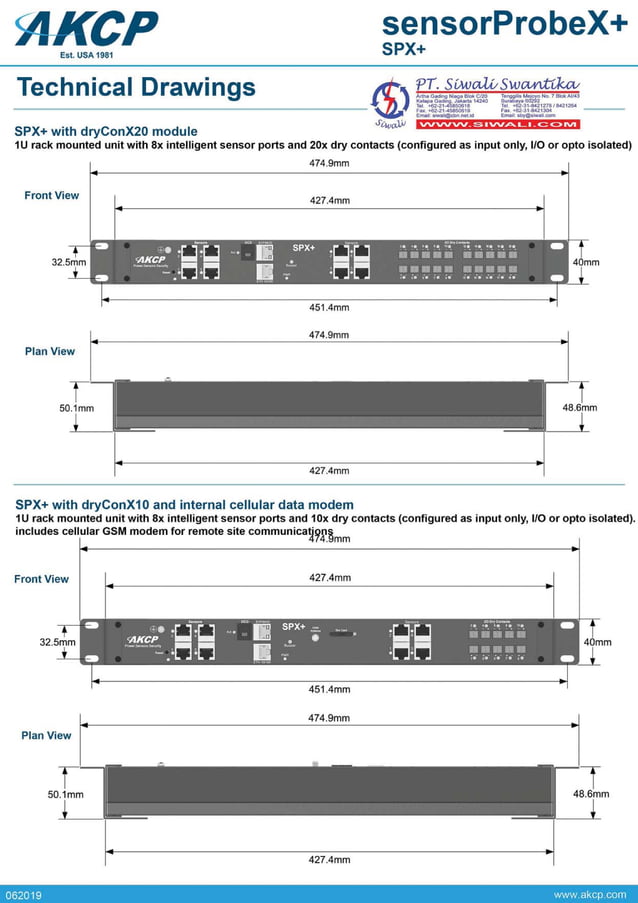 Brosur AKCP SensorProbe+ - SPX+ | PDF