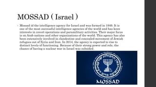 top intelligence agencies of the world | PPTX