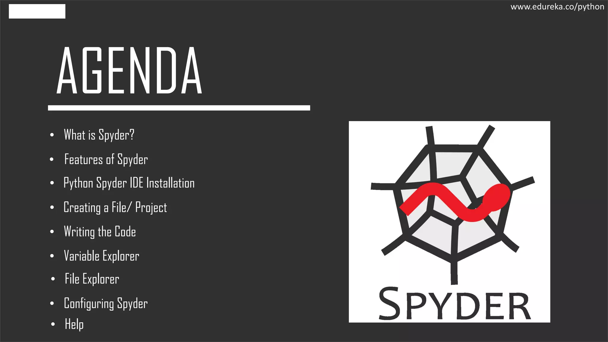 Python Spyder IDE | Edureka | PDF