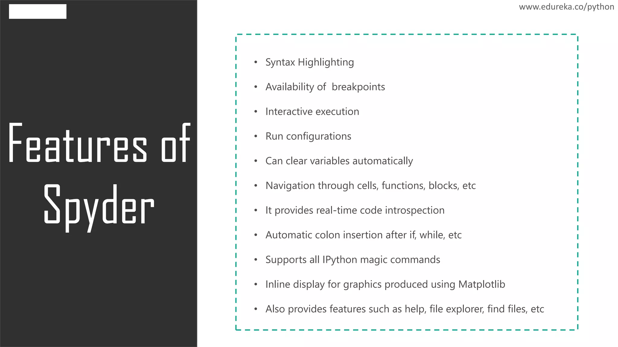 Python Spyder IDE | Edureka | PDF