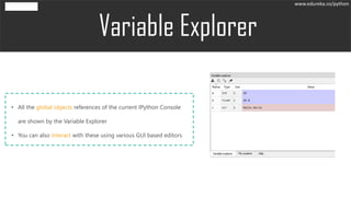 Python Spyder IDE | Edureka | PDF