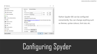 Python Spyder IDE | Edureka | PDF