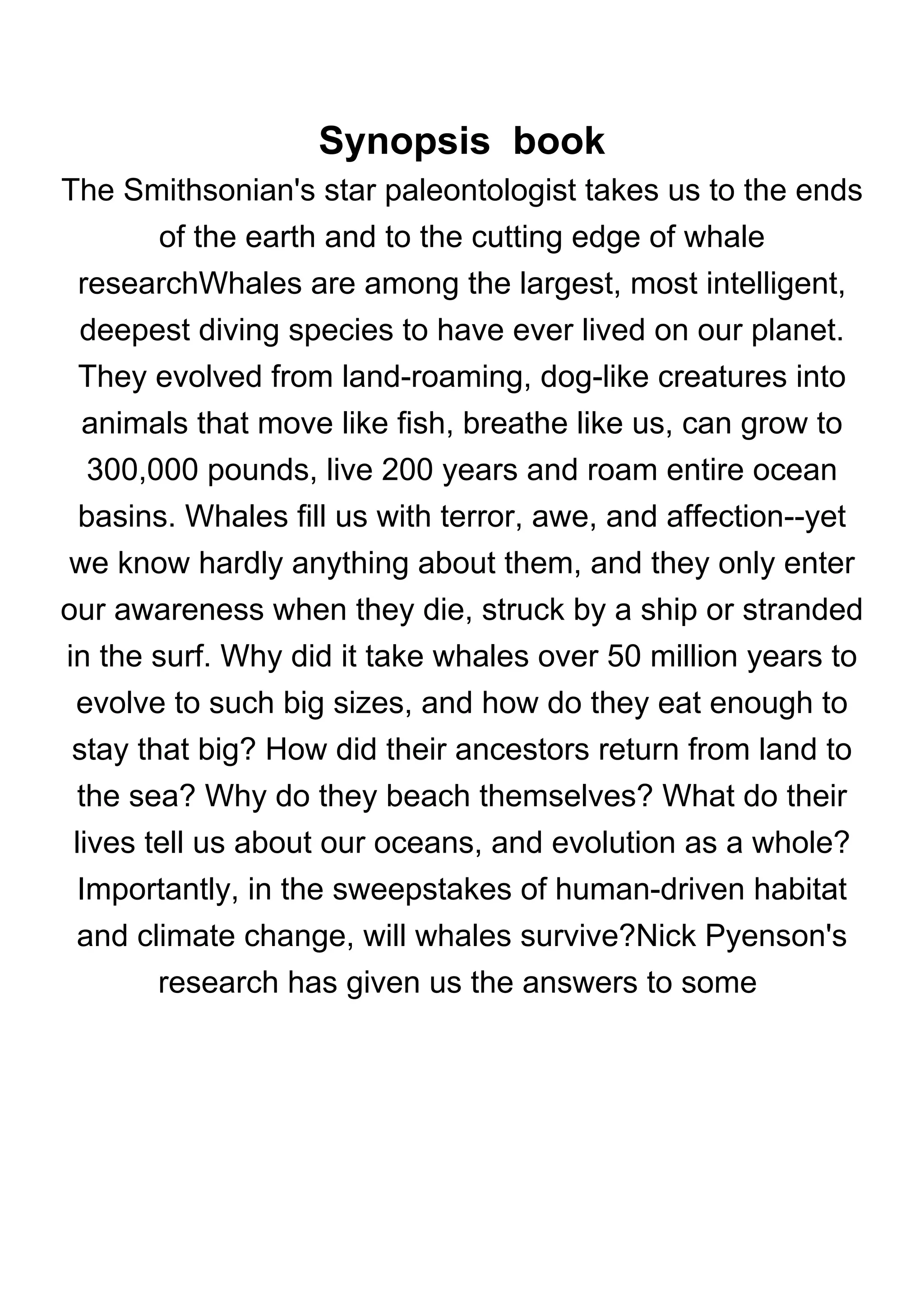 Spying on Whales: The Past, Present, and Future of Earth's Most Awesome ...