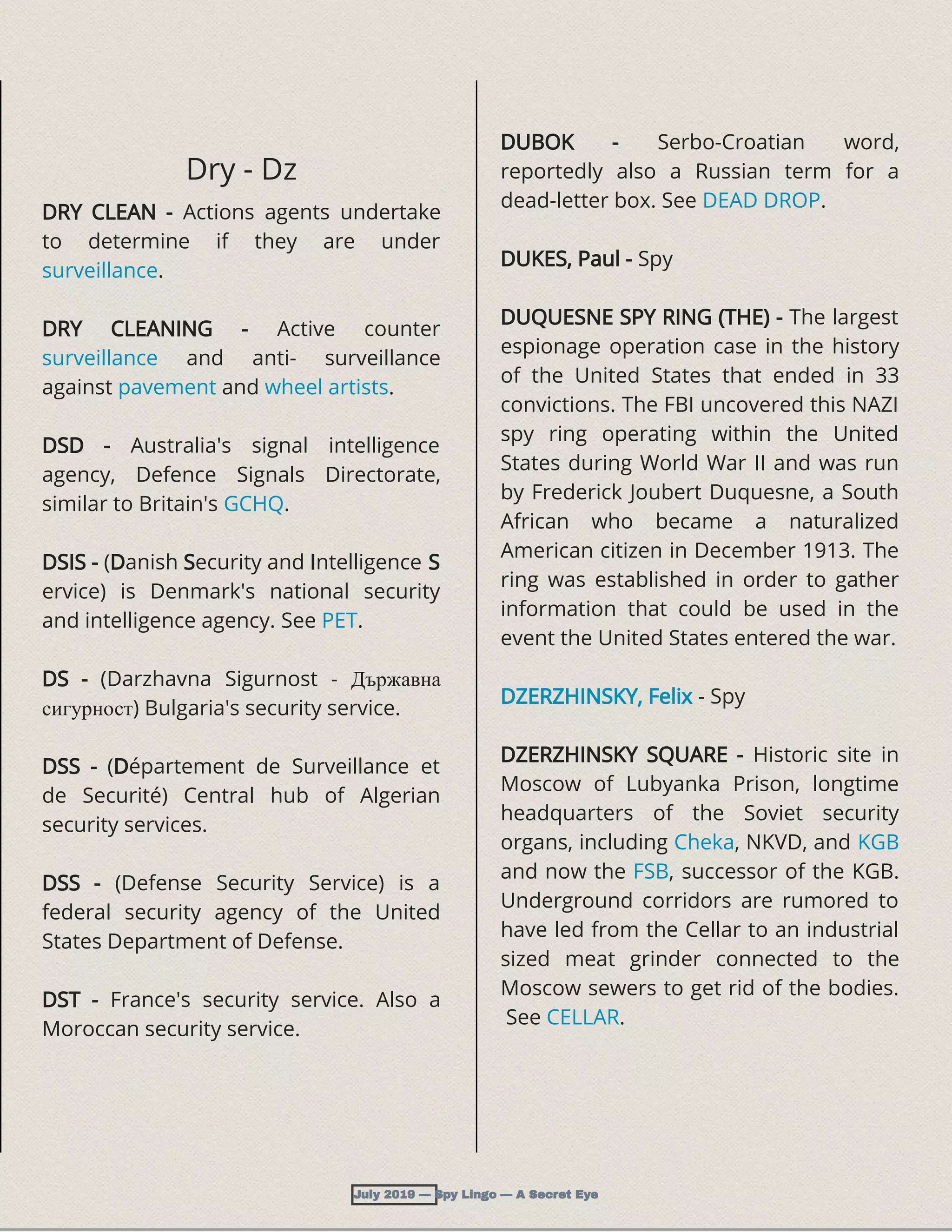 Spy Lingo - A Compendium Of Terms Used In The Intelligence Trade | PDF